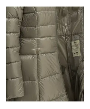 Herno Belted Long Quilted Shiny Jacket