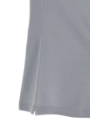 Brunello Cucinelli Logo Detailed Short Sleeved Polo Shirt - Gray