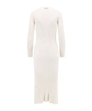 Pinko Slim-fitting Ribbed Knit Long Dress