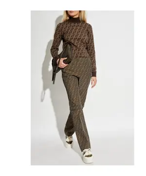 Fendi Ff Motif Straight-leg Trousers
