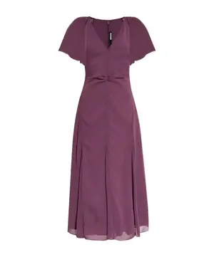 ROTATE BY BIRGER CHRISTENSEN Flutter-sleeve Recycled Polyester Dress