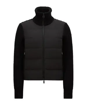 Moncler Zip-up Padded Knit Cardigan