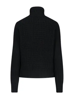 Moncler Zip-up Padded Knit Cardigan
