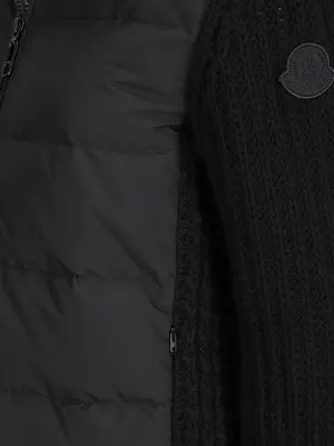 Moncler Zip-up Padded Knit Cardigan