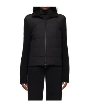 Moncler Zip-up Padded Knit Cardigan