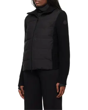 Moncler Zip-up Padded Knit Cardigan