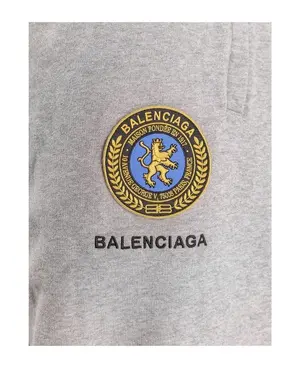 Balenciaga Logo Embroidered Drawstring-waist Pants - Grey