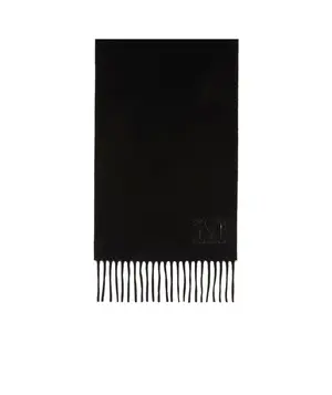 Max Mara Wsdalia Fringed Edge Scarf - Black