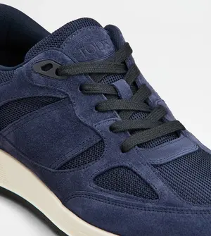 TOD'S Panelled Lace-up Sneakers - Blue