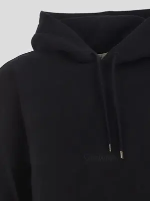 Saint Laurent Logo Embroidered Drawstring Hoodie