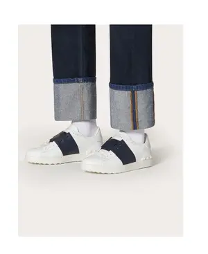 Valentino Garavani Open Round Toe Sneakers - White/ocean