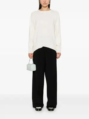 P.a.r.o.s.h Crewneck Knitted Jumper - Cream