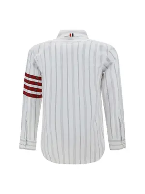 Thom Browne 4-bar Striped Buttoned Shirt