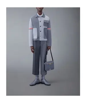 Thom Browne 4-bar Striped Buttoned Shirt