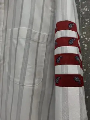 Thom Browne 4-bar Striped Buttoned Shirt