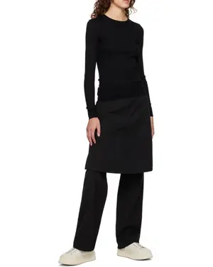 Theory Ribbed Knit Long Sleeve Top
