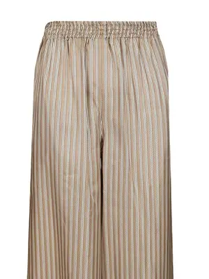 Max Mara Ladino Striped Wide-leg Trousers - Hazelnut