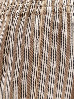 Max Mara Ladino Striped Wide-leg Trousers - Hazelnut