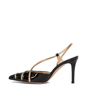 GIANVITO ROSSI High-heeled Pointed Toe Slingbacks With Stiletto Heel And Contrasting Details