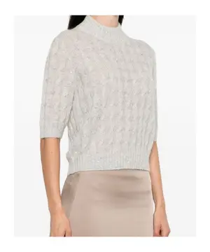 Brunello Cucinelli Sequin Embellished High-neck Sweater