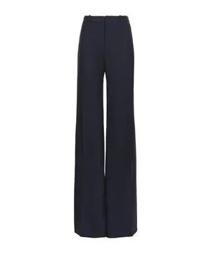 Chloé Belted Wool Bell Bottom Trousers