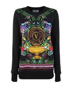 Versace Logo Print Crewneck Sweatshirt