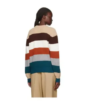 Maison Kitsuné Woolen Striped Crewneck Sweater