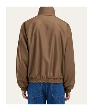 FERRAGAMO Reversible Zip-up Jacket - Walnut