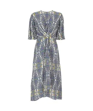Etro Paisley-printed Midi Dress - Gray