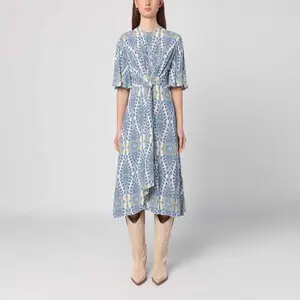 Etro Paisley-printed Midi Dress - Gray
