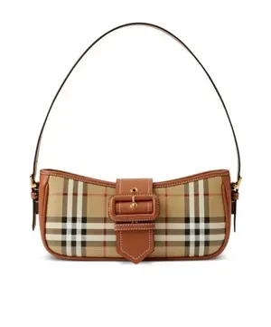 Burberry Check Printed Buckle Detail Shoulder Bag