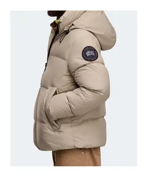 Canada Goose Crofton Quilted Down Jacket With Drawstring Hood - Limestone