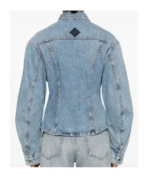 HAIKURE Denim Button-up Jacket With Quilted Details
