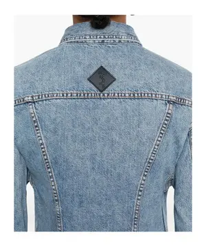 HAIKURE Denim Button-up Jacket With Quilted Details