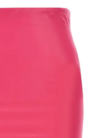 Attico Logo Embroidered Straight Hem Skirt