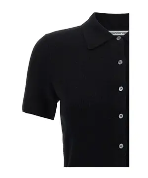 Alexander Wang Logo Patch Knitted Polo Cardigan