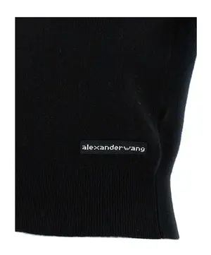 Alexander Wang Logo Patch Knitted Polo Cardigan