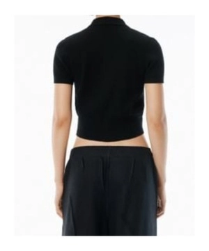 Alexander Wang Logo Patch Knitted Polo Cardigan