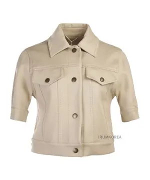 Max Mara Short Sleeved Shirt Jacket With Contrasting Buttons - No