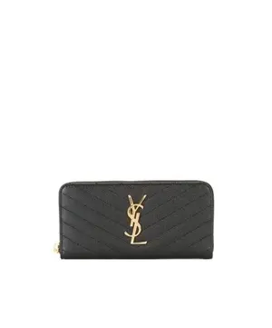 Saint Laurent Cassandre Matelassé Wallet - Black