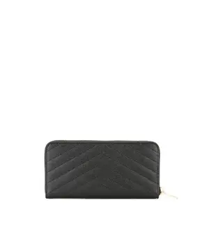 Saint Laurent Cassandre Matelassé Wallet - Black