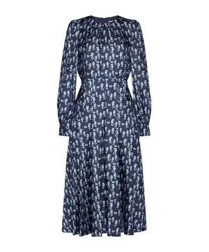 Max Mara Printed Silk Dress - Blue