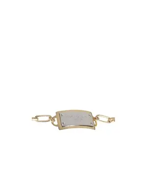 Dolce & Gabbana Engraved Chain-link Bracelet With Emblem Sign