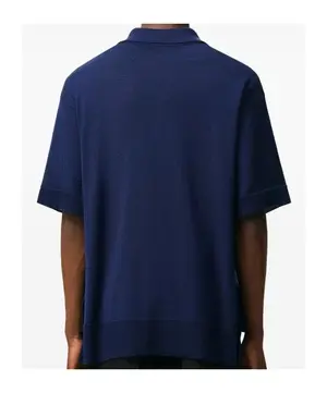 Ami Asymmetric Knit Polo Top