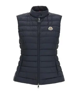 Moncler High Neck Quilted Gilet - Blue