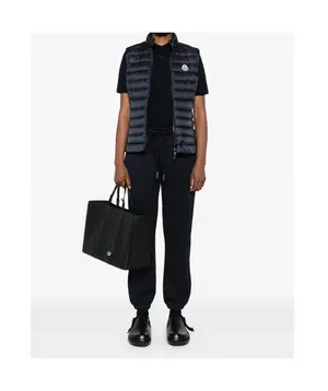 Moncler High Neck Quilted Gilet - Blue