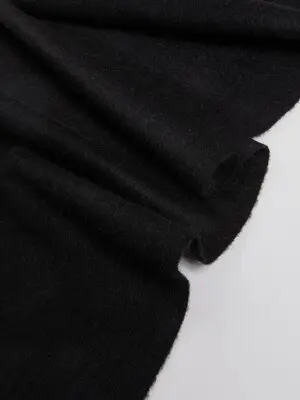 Max Mara Monogram-embroidered Camel Stole - Black