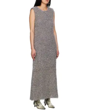 JIL SANDER Glitter-embellished Sleeveless Maxi Dress