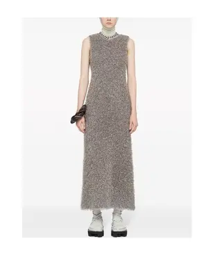 JIL SANDER Glitter-embellished Sleeveless Maxi Dress
