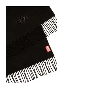DIESEL® S-imon-d-long Fringed Scarf - Black